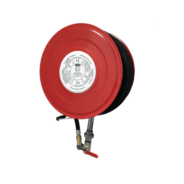 20mm x 36Mt Red Fire Reel C/With Valve & Nozzle - Hose Suppliers Australia